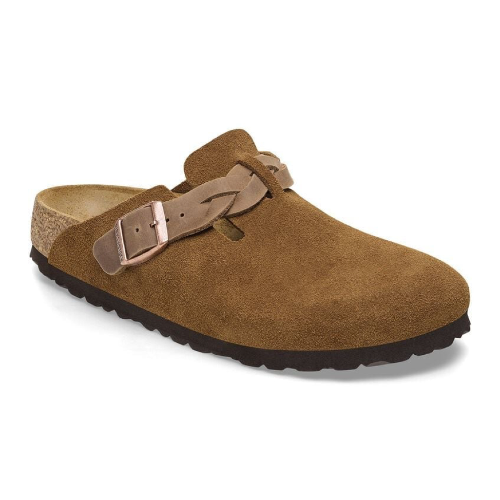 Birkenstock Boston Braided Clog in Suede– On The EDGE